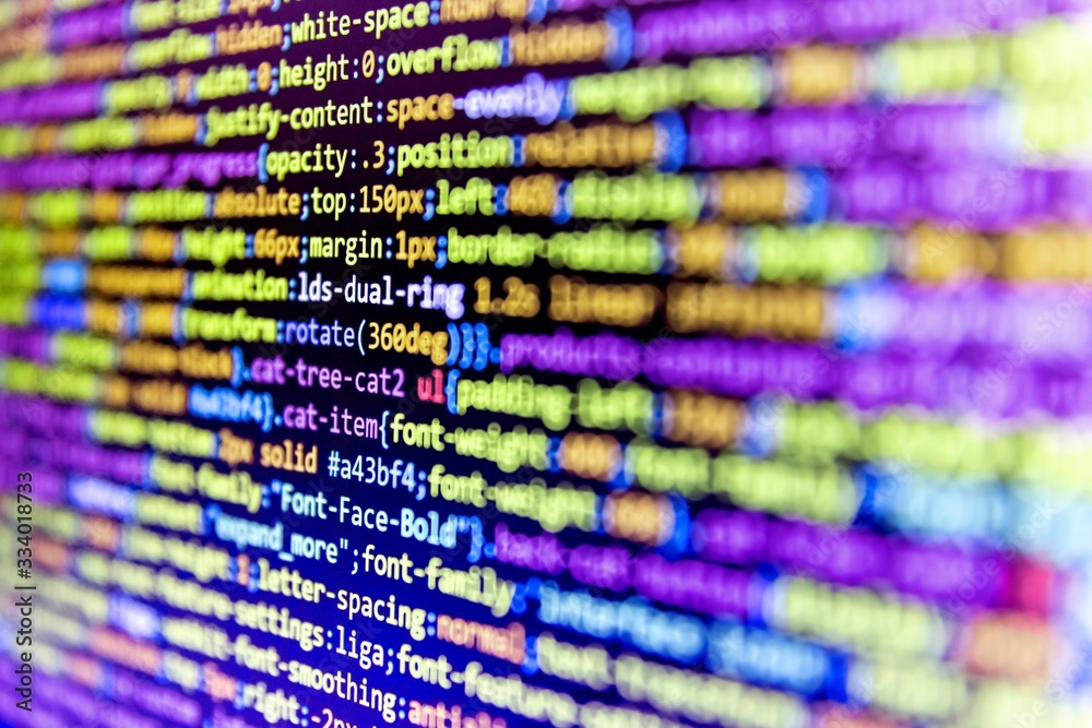 Lines Of Html Code Visible Programmer Typing New Lines Of HTML Code 