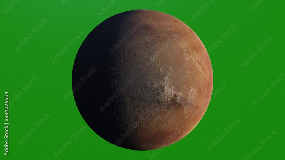 Realistic Planet Mars Rotating, 4K. Perfect for your own background ...