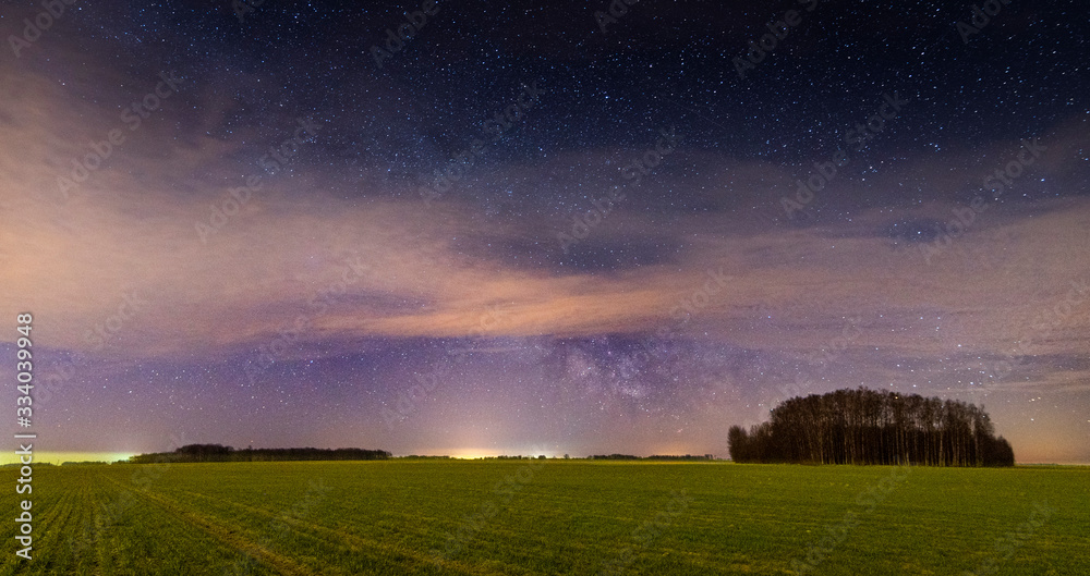 Field At Night With Stars