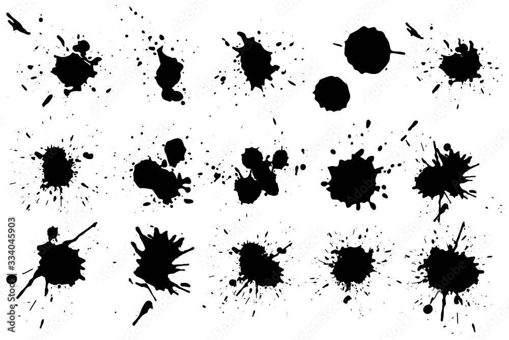 Grunge splatters Abstract ink splashe text banners Stock Vector | Adobe ...
