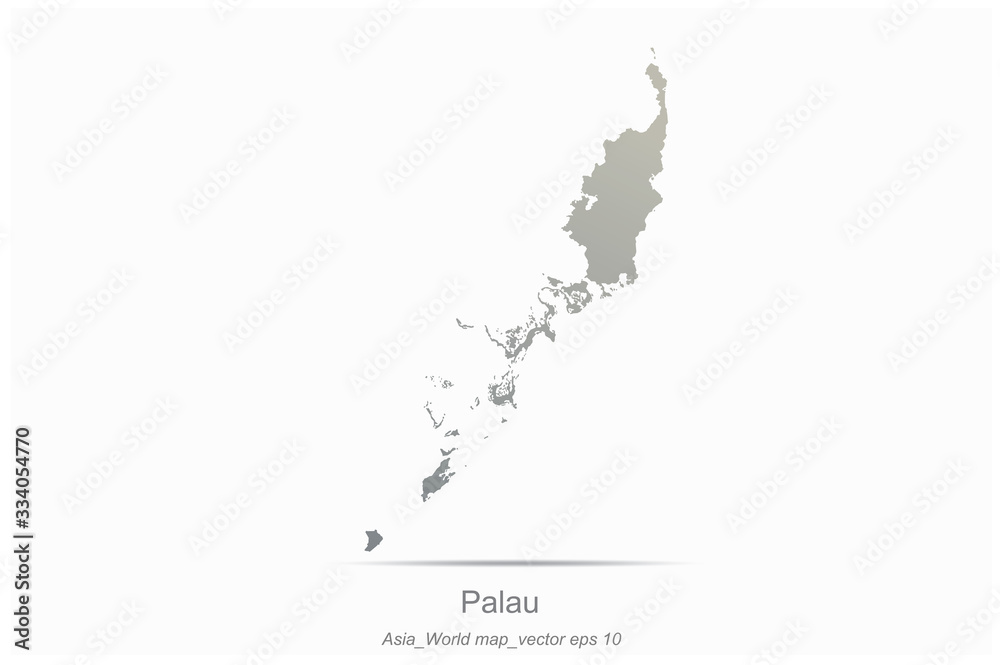 palau map. aisan countries map. asia of modern vector map series. Stock ...