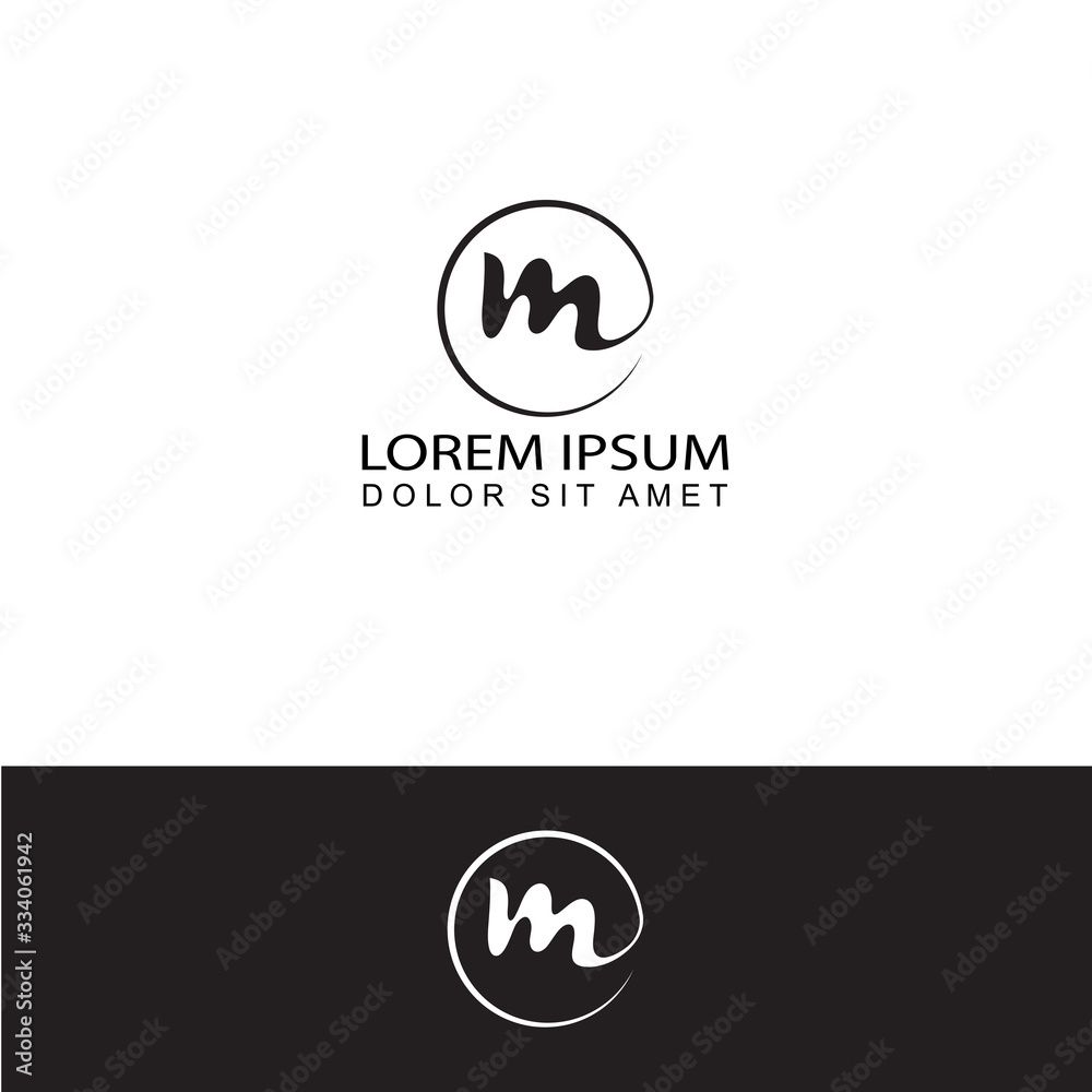 initial letter m logo template design vector Stock Vector | Adobe Stock