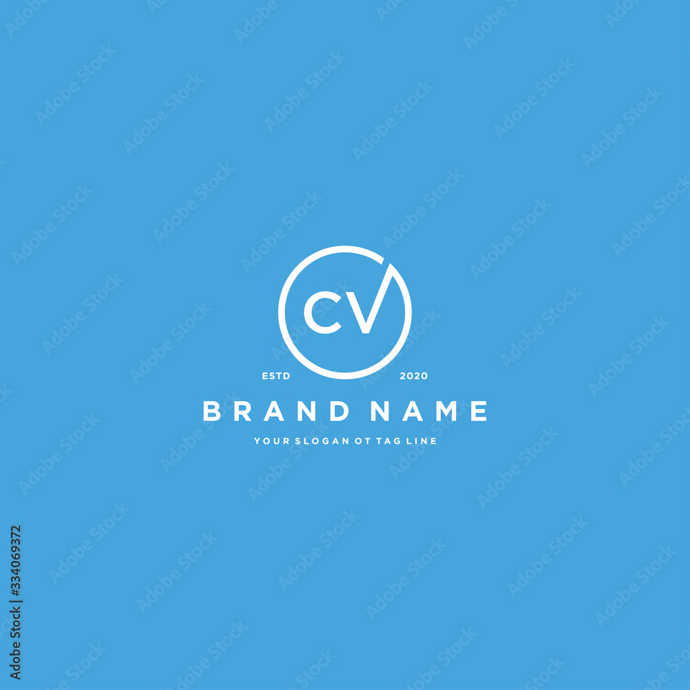 letter CV logo design vector Stock Vector | Adobe Stock