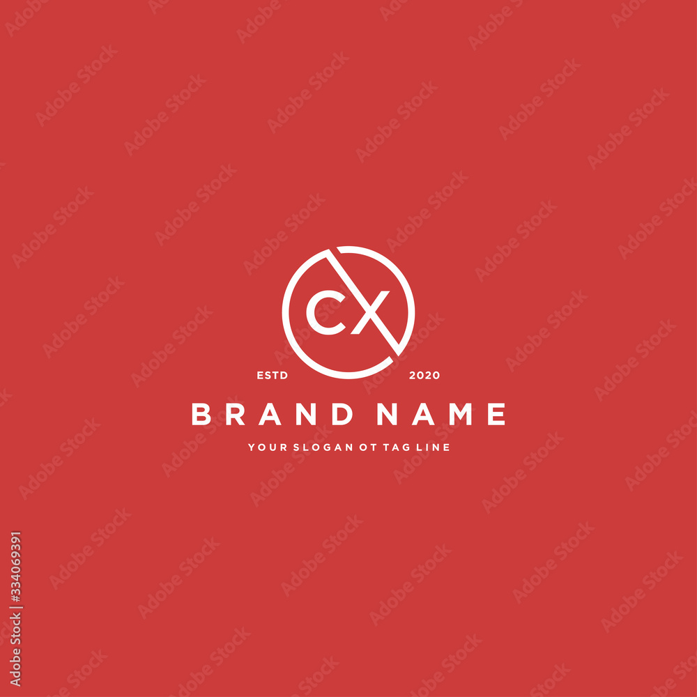 letter CX logo design vector Stock Vector | Adobe Stock