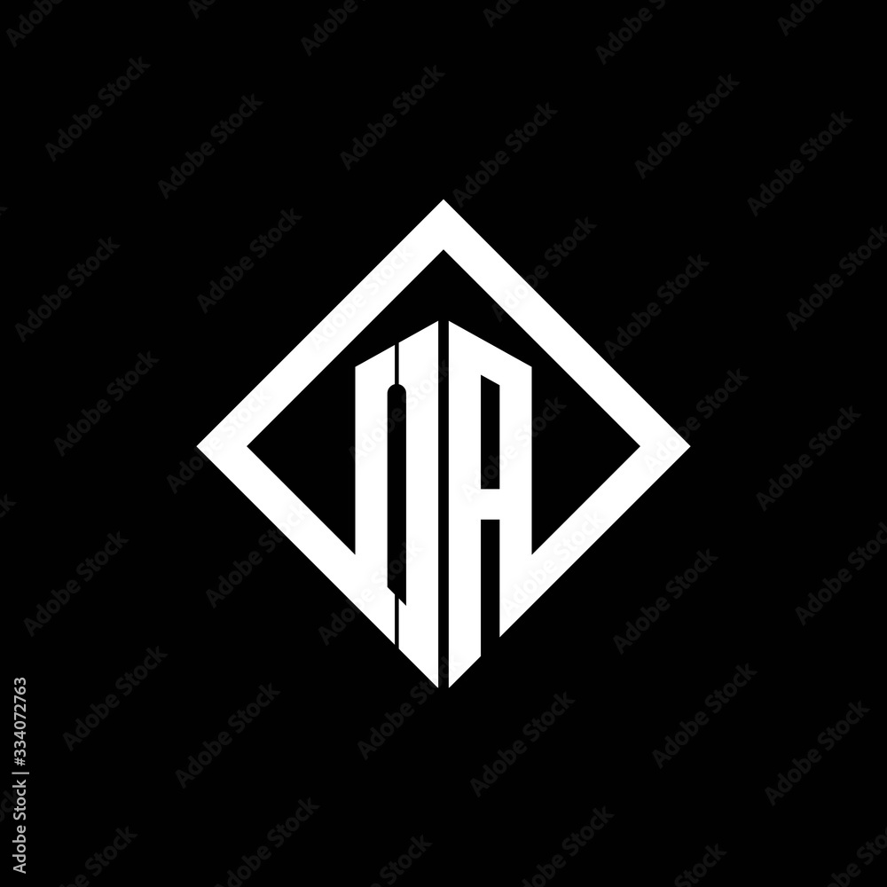 OA logo monogram with square rotate style design template Stock Vector ...