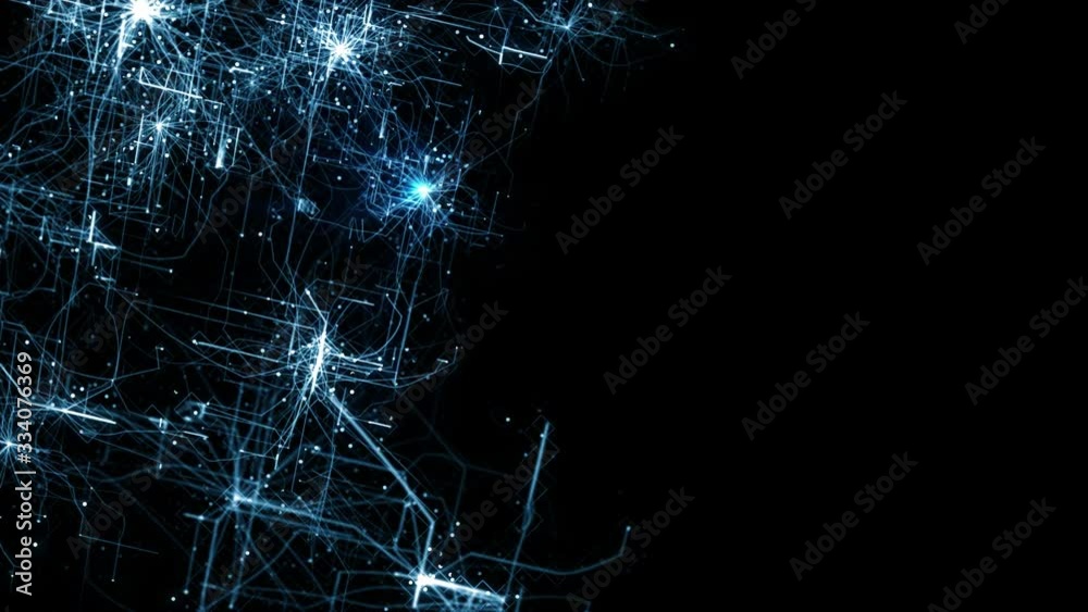 3D render abstract digital lines growth animation. 3D render abstract ...