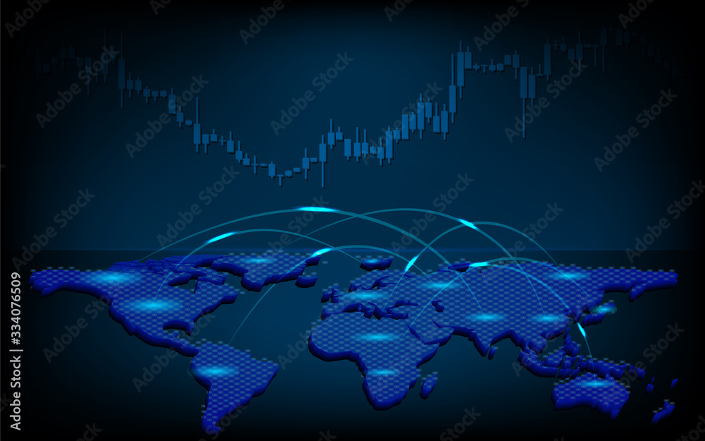 Stock market or forex trading graph in futuristic concept suitable for ...