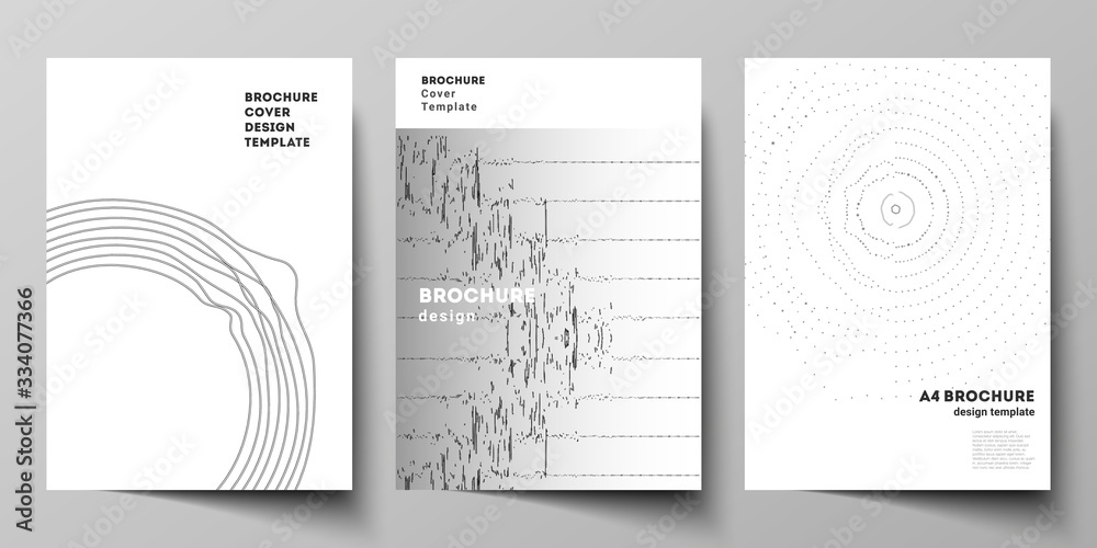 The vector layout of A4 format modern cover mockups design templates ...