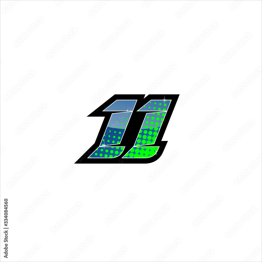 Vecteur Stock Vector Racing number 11, start racing number, sport race ...