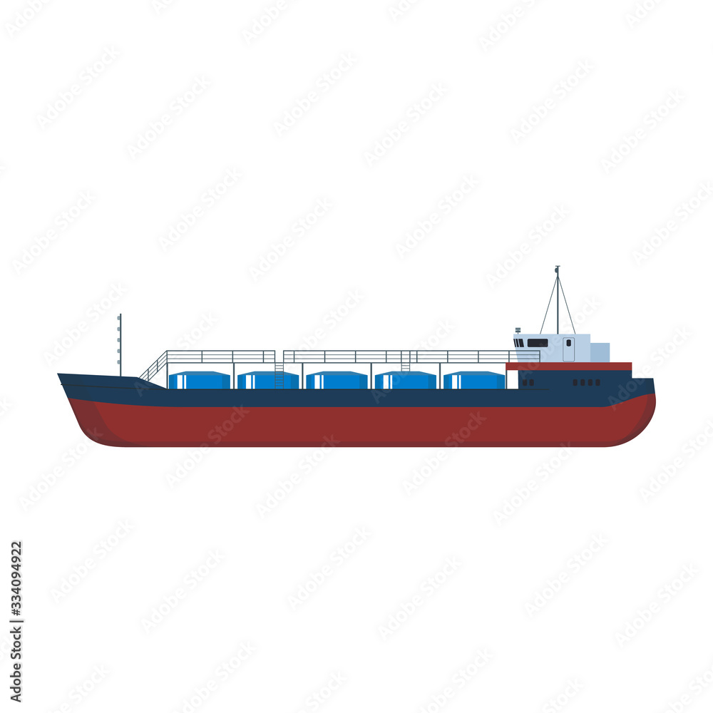 Barge vector icon.Cartoon vector icon isolated on white background ...