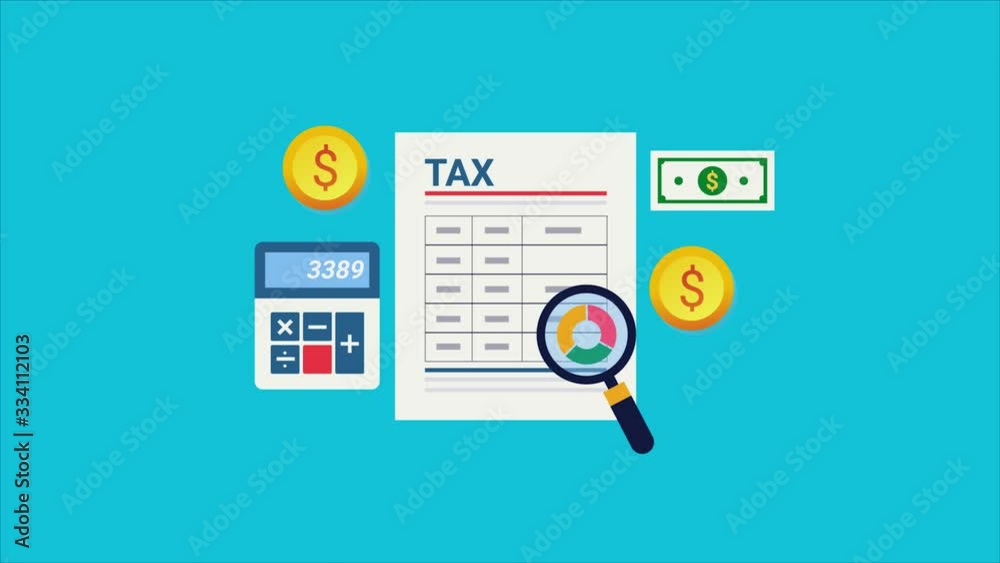 Tax return, calculating income tax payment, business, finance and ...