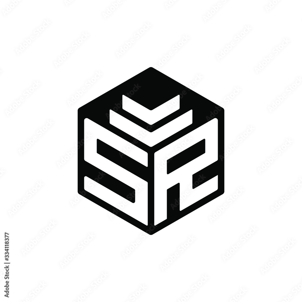 SR letter with hexagon logo design vector Stock Vector | Adobe Stock