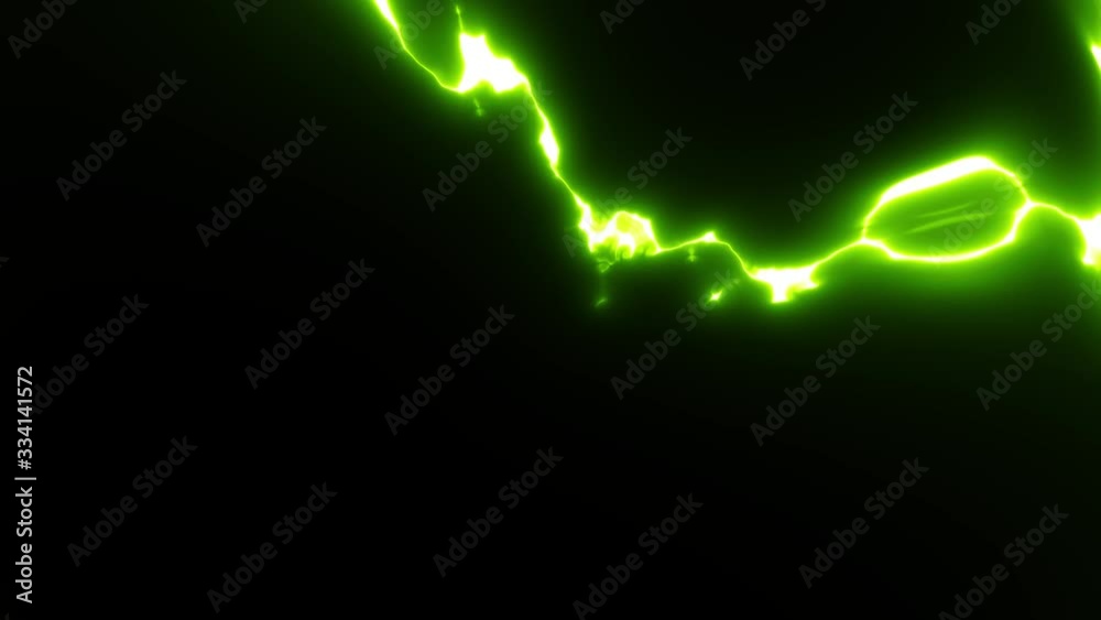 Electric Lightning Strikes Distorted Fx Loop/ 4k animation of a black ...