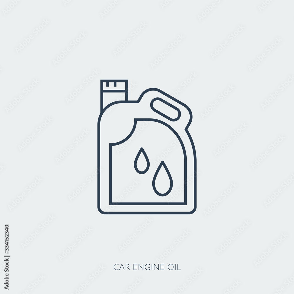 Vector outline icon of car part - car engine oil Stock Vector | Adobe Stock