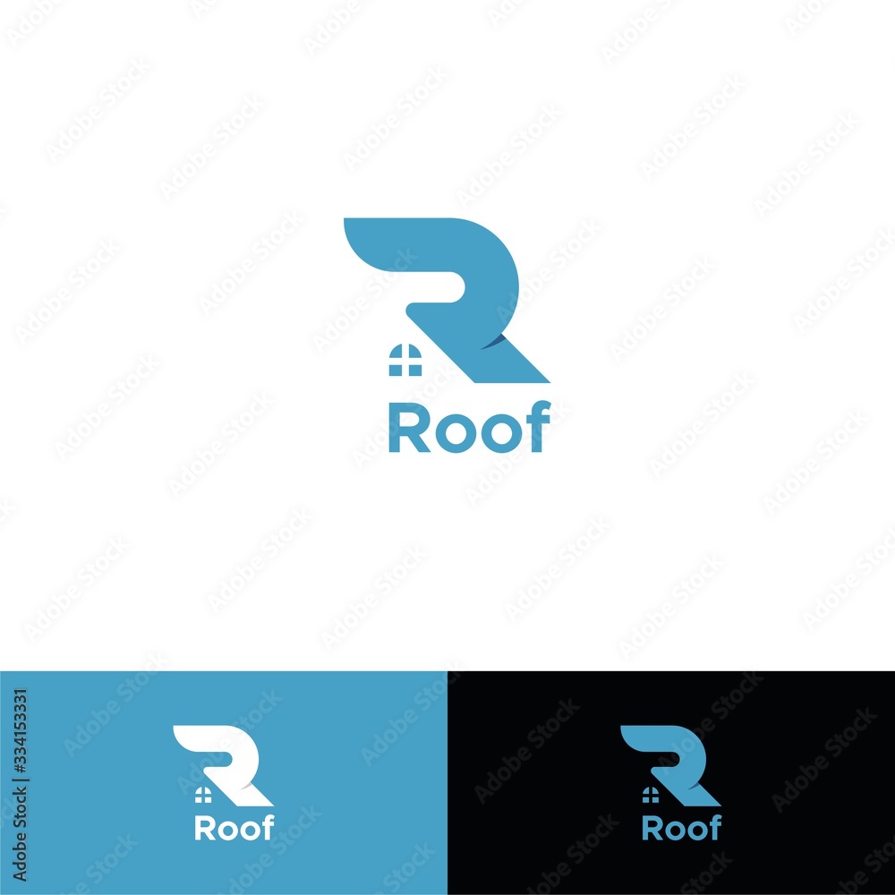 letter R for roof logo design Stock Vector | Adobe Stock