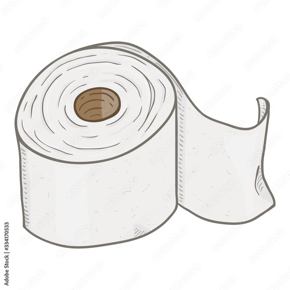 Vector Cartoon Toilet Paper Stock Vector | Adobe Stock