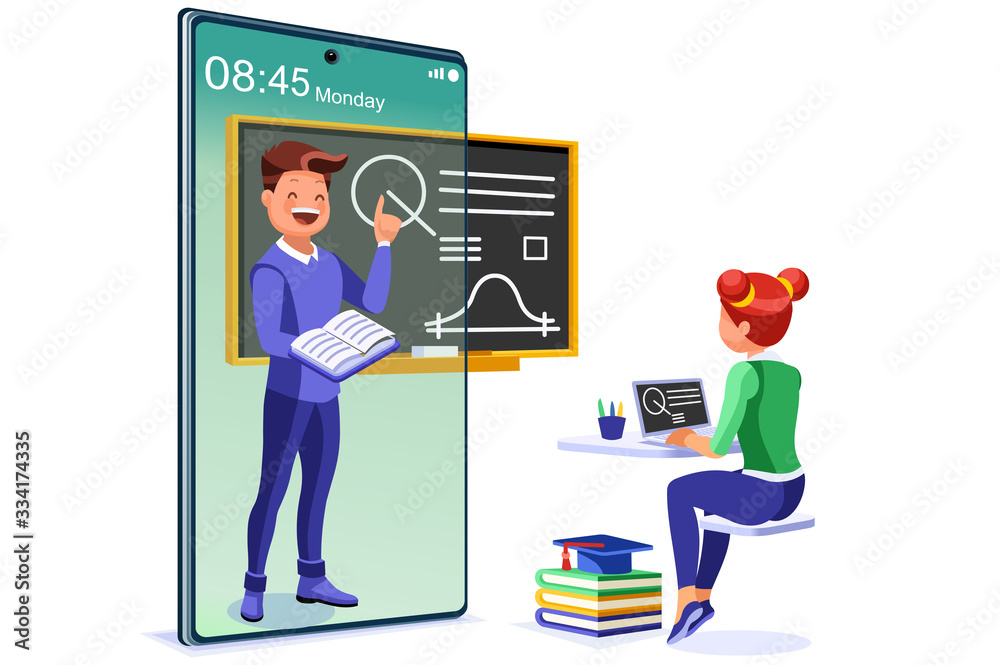 Symbolic student education, courses symbol. Conceptual graphic of ...