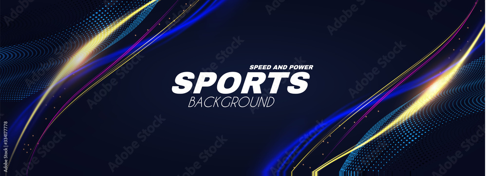 Abstract sport background with motion elements. Light dynamic effect ...