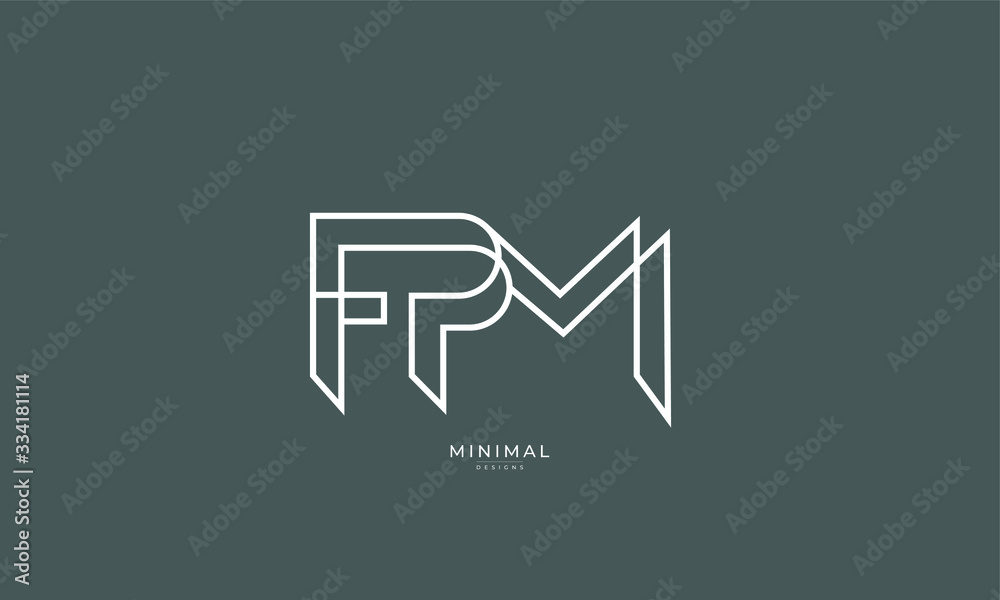 Alphabet letter icon logo FPM Stock Vector | Adobe Stock
