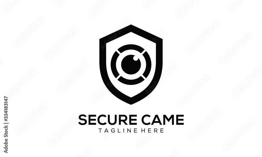 Security Camera logo design Stock Vector | Adobe Stock