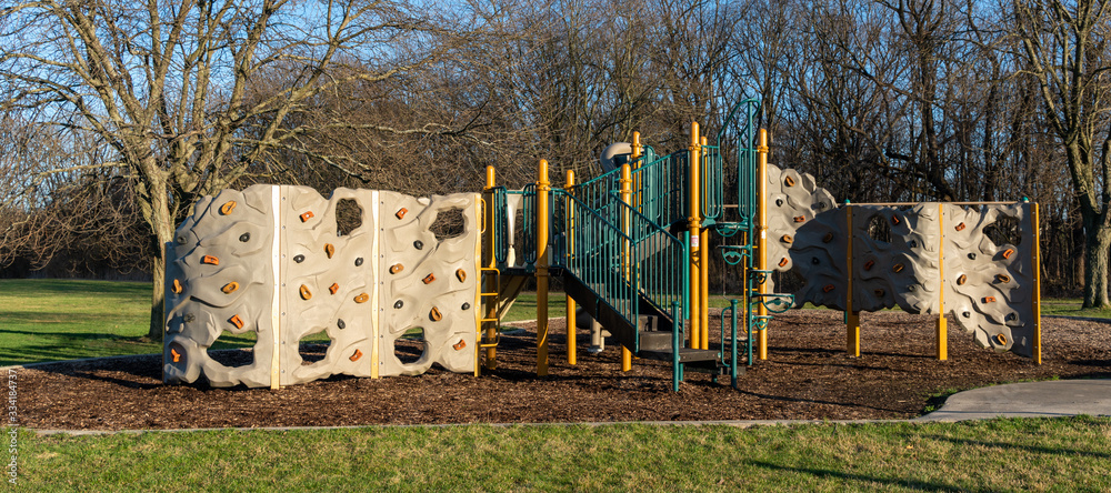 An empty playground in the time of social distancing and shelter in ...