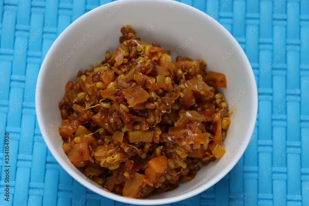 Matki Usal is a very common, vegan and healthy Maharashtrian dry curry ...