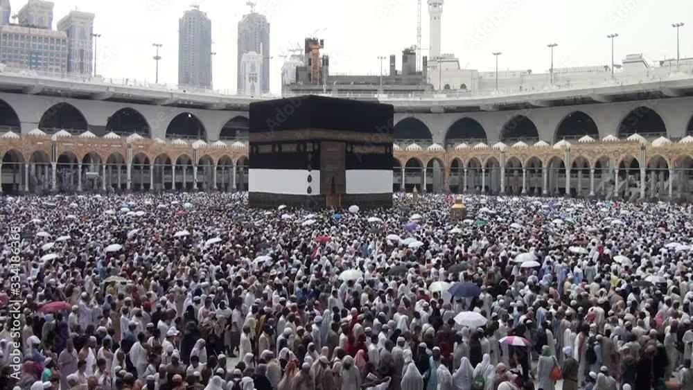 MECCA, SAUDI ARABIA, August 2019 - Muslim pilgrims from all over the ...
