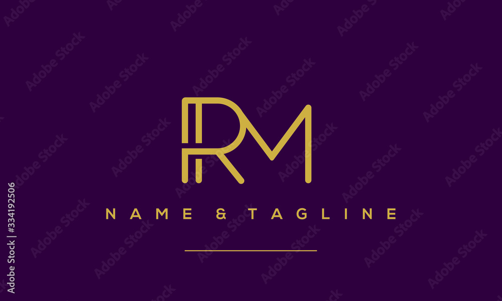 Alphabet letter icon logo RM Stock Vector | Adobe Stock