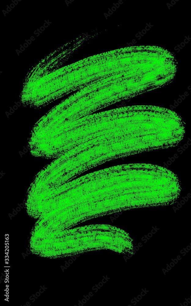 abstract green brush stroke lines, splash on black background, backdrop ...