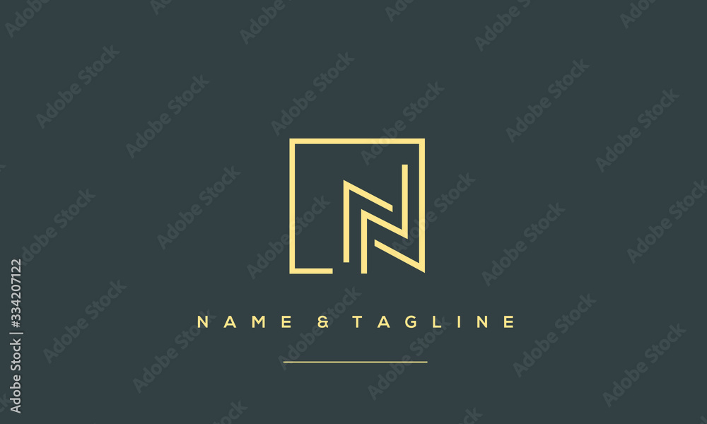Alphabet letter icon logo N Stock Vector | Adobe Stock