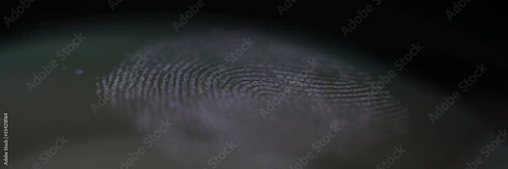 Fingerprint mark on clear glass as crime evidence Stock Photo | Adobe Stock