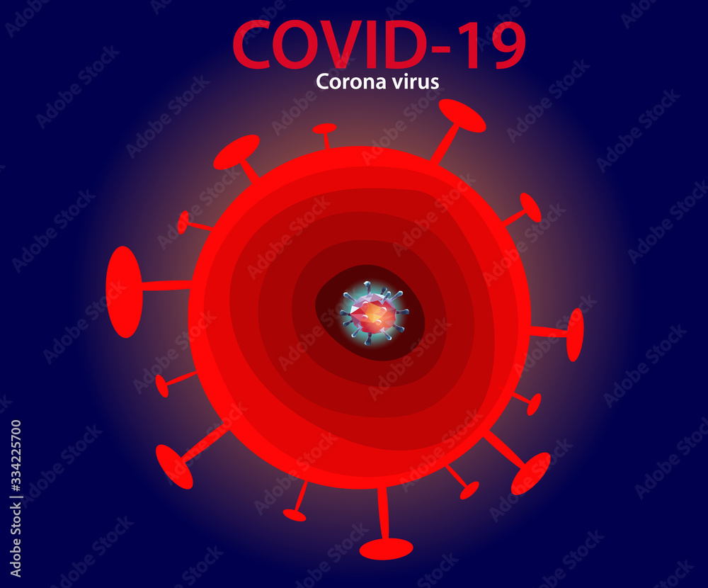 Covid-19 Coronavirus concept design logo. World Health organization WHO ...