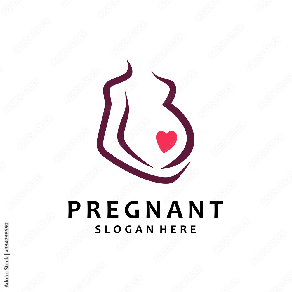 Pregnancy Logo Design Vector Template, pregnant Idea logo design ...