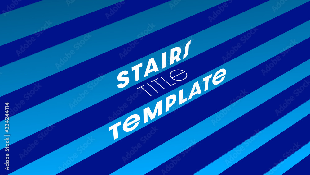 Staggered Stairs Title Stock Template | Adobe Stock