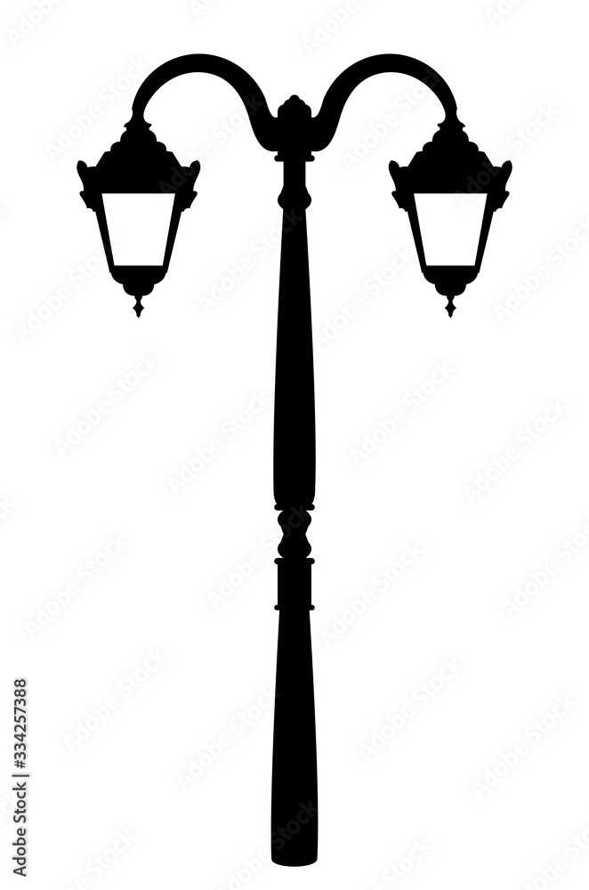Vintage lamp post Stock Vector | Adobe Stock