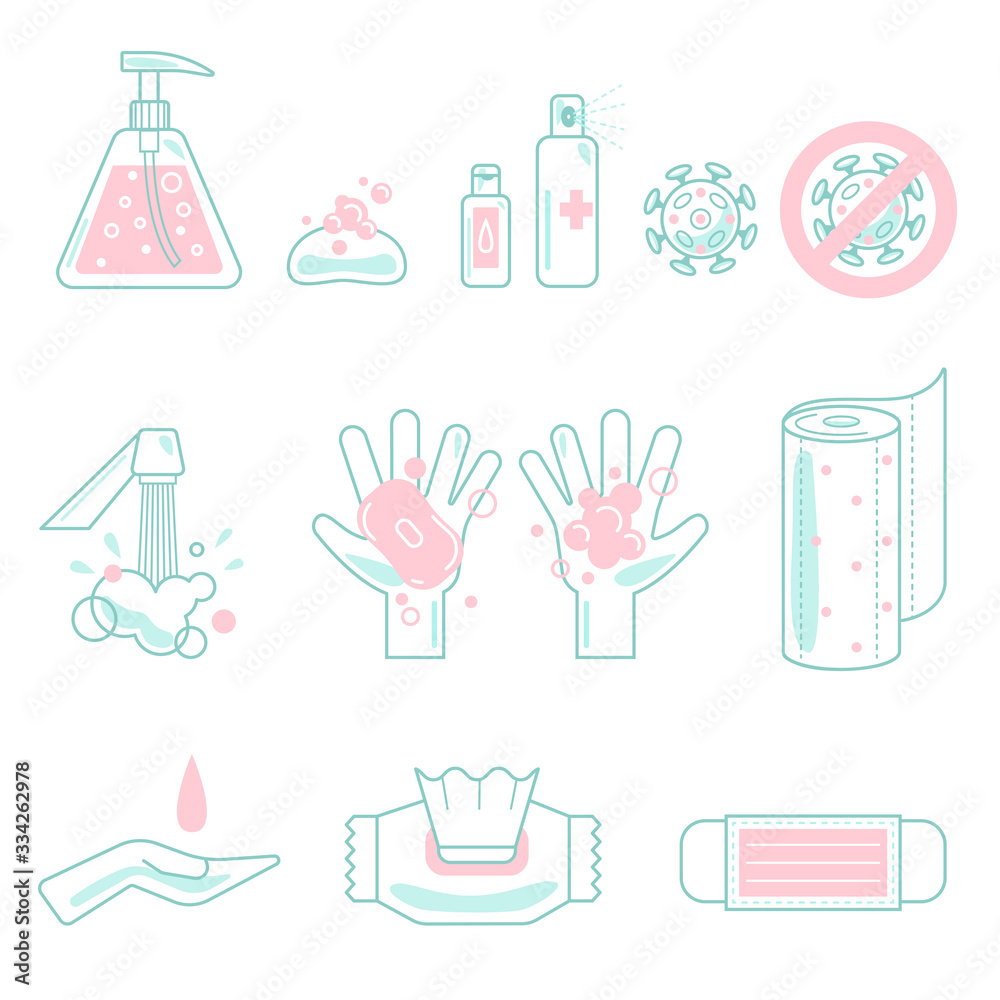 Vector illustration of an icon in the same style on the topic of hand ...
