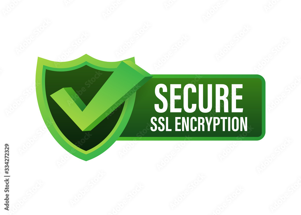 Secure connection icon vector illustration isolated on white background ...