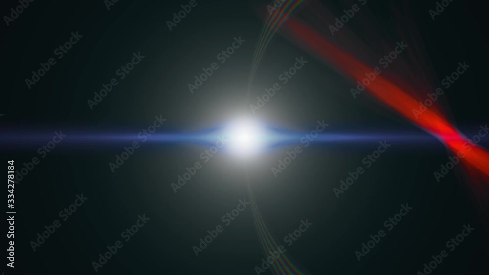 Lens flare effect on black background. Abstract Sun burst, sunflare For ...