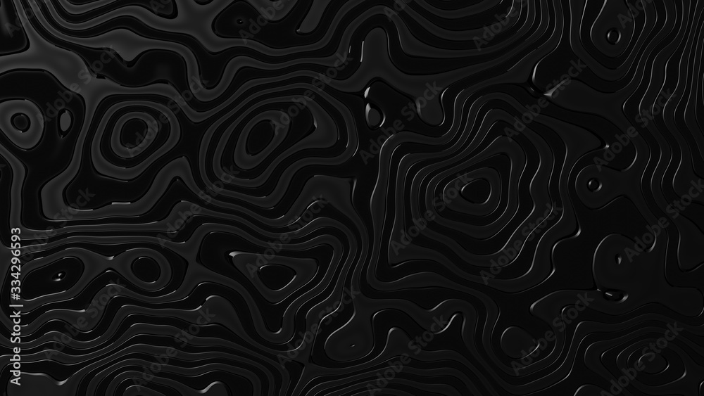 abstract black background Illustration. procedural texture, 3d render ...