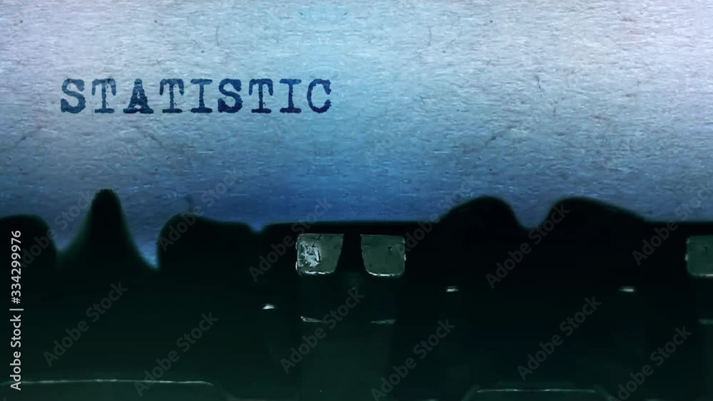 Stockvideo Statistics Word closeup Being Typing and Centered on a Sheet ...