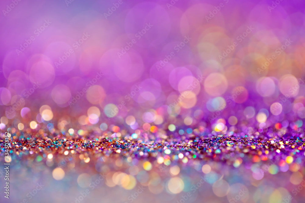 Festive twinkle lights background, abstract blurred backdrop with ...