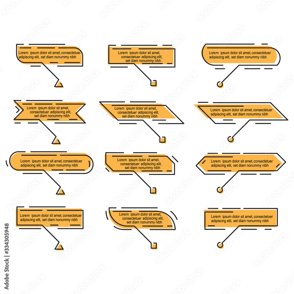 Callout title. Blank template. Quote frames. Modern layout titles. Set ...