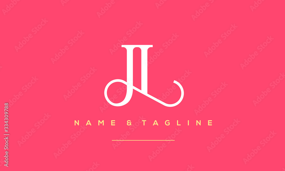 Alphabet letter icon logo JL Stock Vector | Adobe Stock