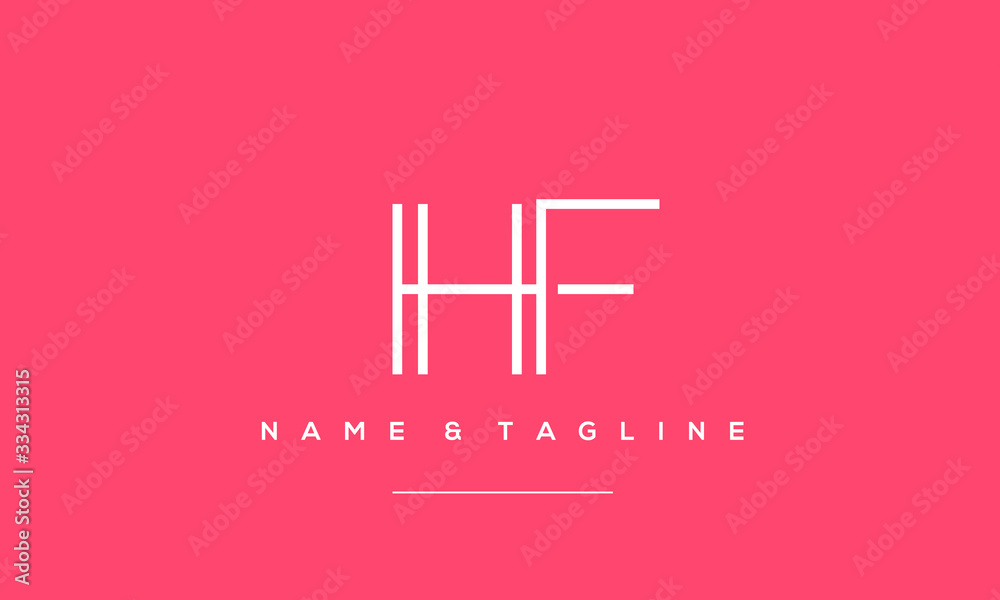 Alphabet letter icon logo HF Stock Vector | Adobe Stock
