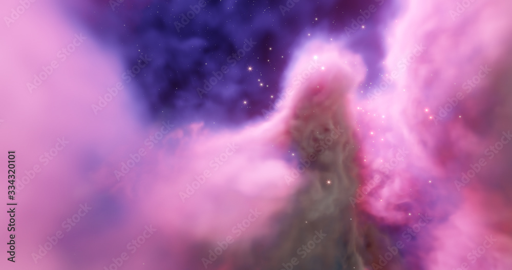 Birth of a star Nebula, stellar nursery. Stellar system and gas nebula ...