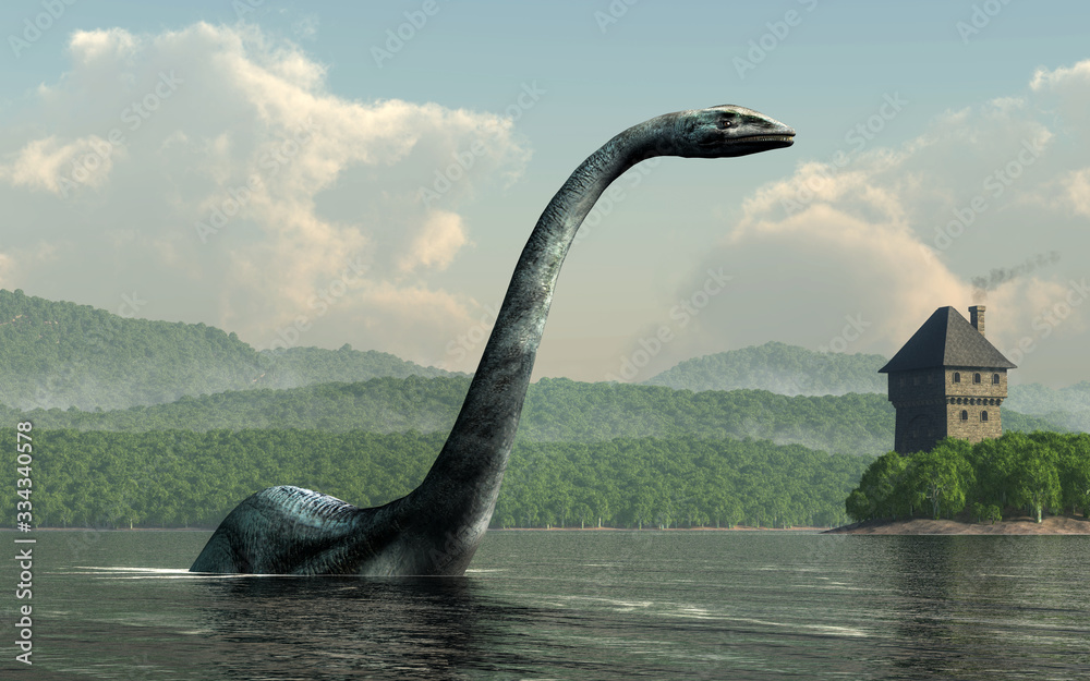 Nessie The Famed Lake Monster Of Loch Ness In Scotland Rears Out Of Nessie The Famed Lake Monster Of Loch Ness In Scotland Rears Out Of