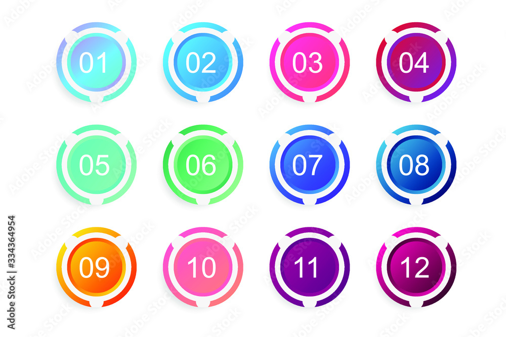 Super set arrow bullet point triangle flags on white background ...