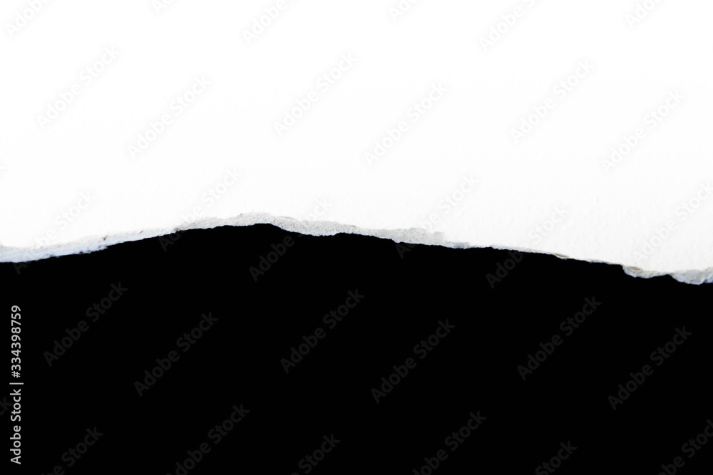 torn and ripped black paper texture with white background Stock Photo ...