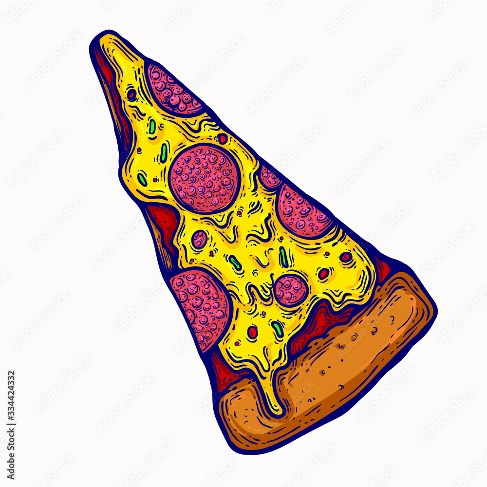 Stockvector Pizza isolated vector illustration clip art graphic design ...