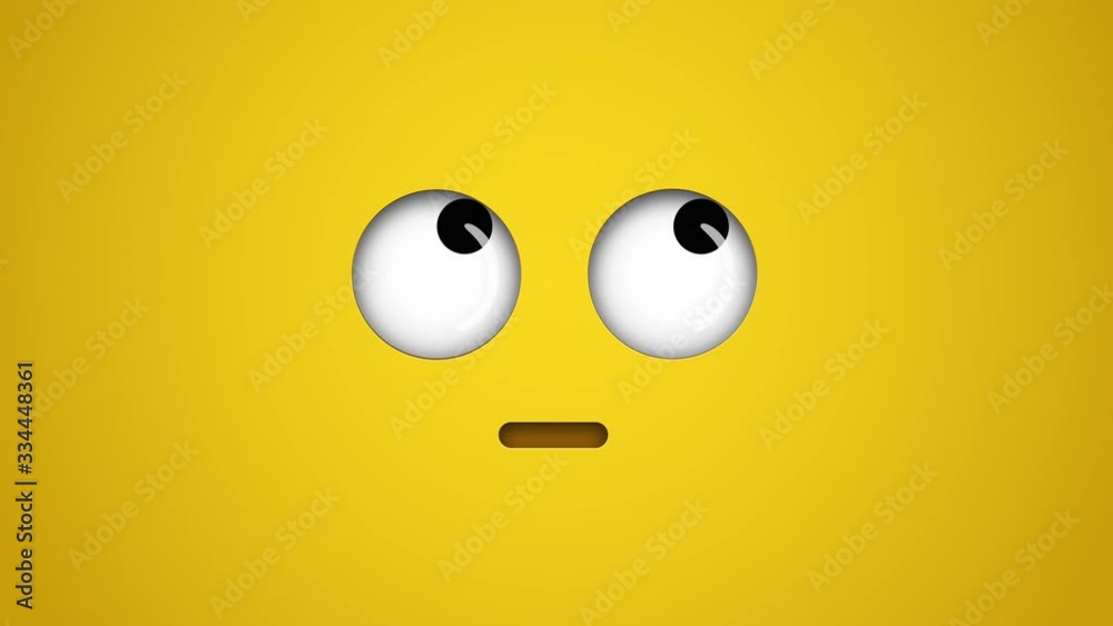 Animated colorful looping face with rolling eyes emoji background for ...